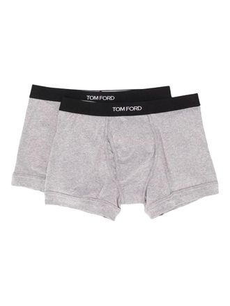 Tom Ford boxers à taille à logo (lot de deux) - Gris