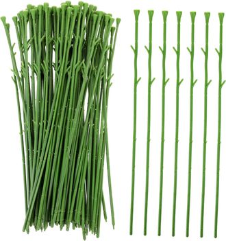 DOITOOL Selbstgemacht Blumenstiele 50 St&uuml;ck Gr&uuml;n Flexibler Blumenstieldraht Kurze Bastelstiele F&uuml;r Blumenarrangements Seifenherstellung Und Dekoration