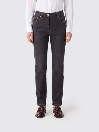 Brunello Cucinelli Jean skinny taille basse en denim avec monili