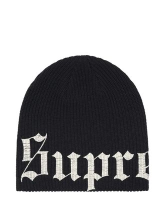 SUPREME Beanie mit Print - Schwarz