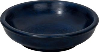 MaMeMi RÄUCHERSCHALE aus SPECKSTEIN BLAU - Ø 10 cm Höhe 3 cm - Handbemalt & feuerfest - RUNDES RÄUCHERGEFÄSS/FÜR Kohle & RÄUCHERSAND - Ideal für Weihrauch & 