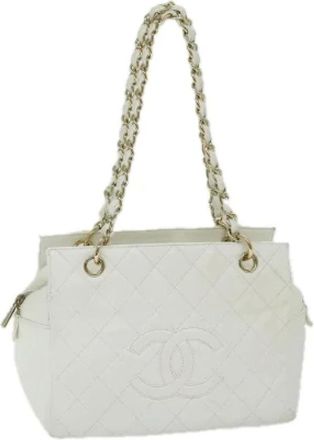 Chanel Pre-owned Cuir sacs-chanel - Femme - Pre-owned - Blanc - Taille: ONE Size