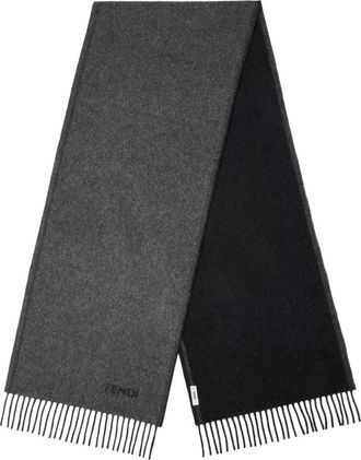 Fendi Zweifarbiger Schal - - Accessories - Herren - Grau - ONE SIZE