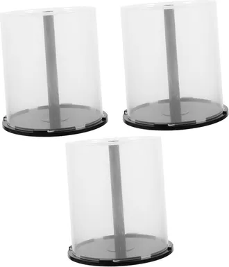 DOITOOL 3 St&uuml;ck Klare Cd DVD Aufbewahrungseimer aus Robustem PP Kunststoff Scheiben Kapazit&auml;t Stapelbarer Cd Halter und Spielescheiben Platzsparender Organize