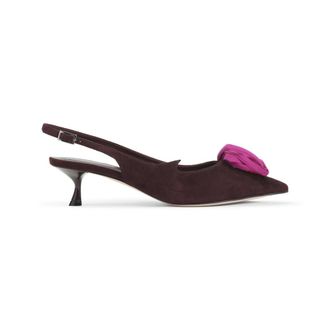 Roger Vivier Femme, Chaussures, Brun, Taille: 40 EU Escarpins Slingback en Daim