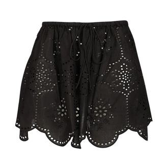 Matteau Broderie Minirock - - Skirts - Damen - Schwarzk - M