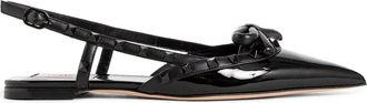 Valentino Garavani Loafer - Rockstud Bow T.05 Ballerina - Gr. 36 (EU) - in Schwarz - f&uuml;r Damen