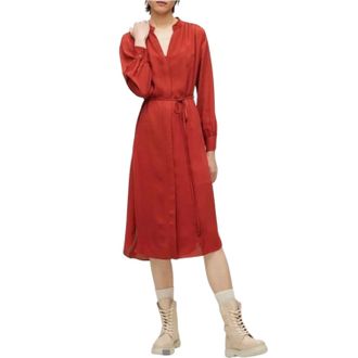 HUGO BOSS Dibanora 6 Midikleid f&uuml;r Damen (Rot)