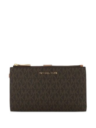 Michael Michael Kors printed canvas wallet - Marron