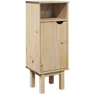 vidaXL Vidaxl - Armoire de salle de bain OTTA 35x30x90 cm en bois massif de pin - Finition cire de miel - Rangement pratique pour salle de bain