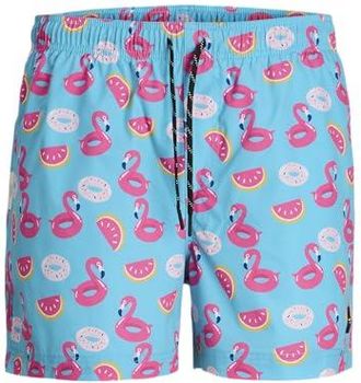 Jack & Jones Jack & Jones Jpstmaui Jjswim Novelty AOP AKM Sn, Cyan, L