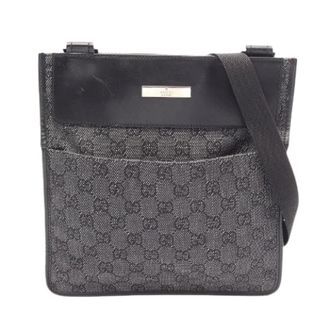 Gucci Pre-owned GG Canvas Leder Schultertasche - - Pre-owned - Damen - Schwarzk - ONE SIZE