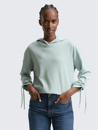 Tom Tailor Langarmshirt T-Shirt Loose Fit Langarmshirt mit Kapuze