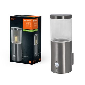 Ledvance ENDURA CLASSIC EBRO WALL SEN Au&szlig;enleuchte, Wandleuchte, Edelstahl, einfache & schnelle Installation, IP44 Schutzklasse, Bewegungsmelder, Tageslichtsen