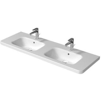 Duravit Duravit DuraSquare Doppelwaschtisch 1400x480 mm, 1 Hahnloch, mit