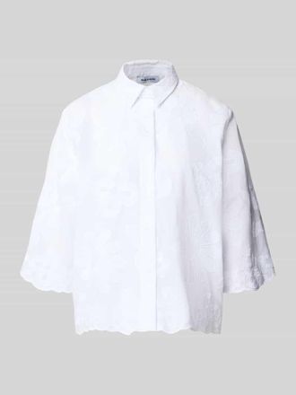More & More Regular Fit Bluse mit Stitchings und 3/4-Arm
