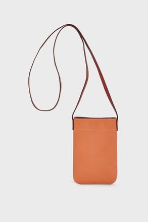 Gerard Darel Porte t&eacute;l&eacute;phone en cuir lisse - LADYPHONE - Abricot/Peche/Camel