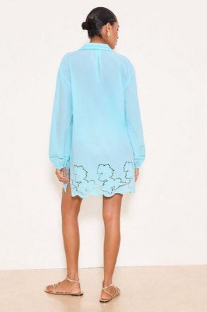 Lipsy Strandkleid Lipsy Langarm-Shirt mit Ausschnitten, Regular (1-tlg)