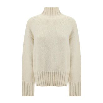 Jil Sander Woll- und Seidenpullover - - Knitwear - Damen - Wei&szlig; - L