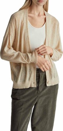 Benetton Damen Cardigan M/L 109pd6056 Strickjacke, beige, L