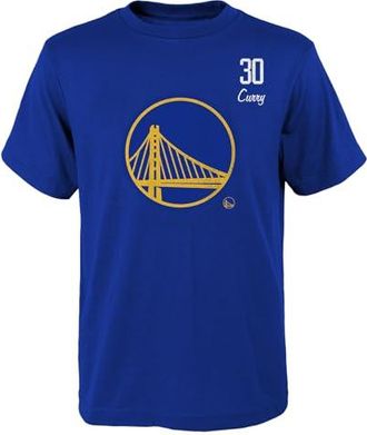 Outerstuff T-shirt NBA Golden State Warriors Stephen Curry Distressed Player, bleu, XL