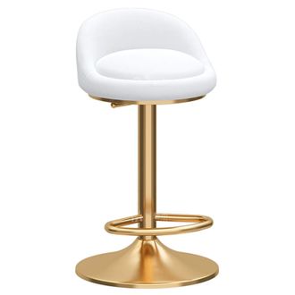 Generic Barhocker mit Theke, drehbare Barhocker mit H&ouml;henverstellung, samtbezogener Barstuhl mit niedriger R&uuml;ckenlehne und Fu&szlig;st&uuml;tze f&uuml;r Zuhause, K&uuml;che, Esszi