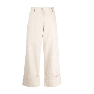 Moncler Wide Leg Hose - - Trousers - Damen - Wei&szlig; - XS