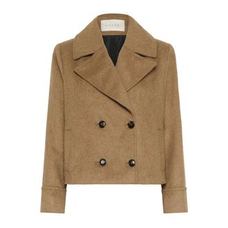 Kaffe Manteau &Eacute;l&eacute;gant Melange de Noix de Coco Grill&eacute;e - Femme - Manteaux - Brun - Taille: 46 FR