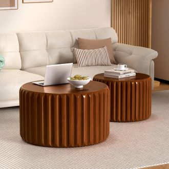 Generic Rustikaler Beistelltisch mit Stauraum Landhausstil - Glatte, handgefertigte Reliefkante, kein Aufbau erforderlich, f&uuml;r Wohnzimmer, Arbeitszimmer oder 