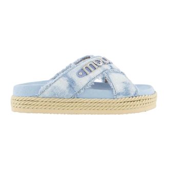 Mou Femme, Chaussures, Bleu, Taille: 38 EU Sandale en Corde Crois&eacute;e