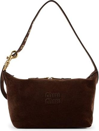 Miu Miu Sac Spirit en cuir su&eacute;d&eacute;
