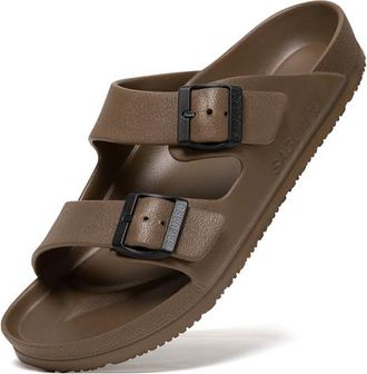 Saguaro Homme Tongs Femme Mules de Plage EVA Clogs L&eacute;g&egrave;re Sabot de Jardin &Eacute;t&eacute; Sandale Outdoor Slippers Marron 45