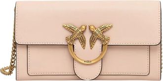 Pinko Pinko - Love One Wallet - Femme - Sacs - Beige - Taille: ONE Size