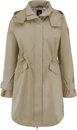 Bomboogie Femme, Manteaux, Beige, Taille: 46 FR Trench r&eacute;sistant &agrave; leau avec capuche