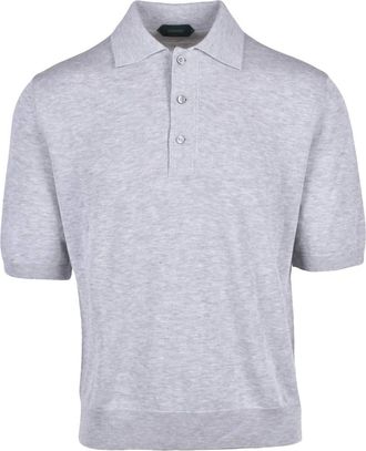 Zanone Homme, Tops, Gris, Taille: XL Polo en maille