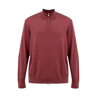Gran Sasso Langarm Rei&szlig;verschluss Pullover - - Knitwear - Herren - Rot - L