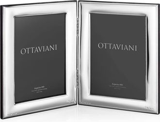 Ottaviani Ottaviani Bilderrahmen mit doppeltem schmalem Band aus der Kollektion Mirro Silver 13 x 18 cm