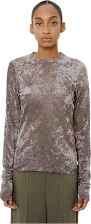 Meimeij Femme, Tops, Gris, Taille: 40 FR T-shirt &agrave; Manches Longues Effet Chenille