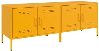 vidaXL Vidaxl - Meubles tv 2 pcs jaune moutarde 68x39x50,5 cm acier