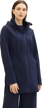 Tom Tailor Damen 1037940 Softshell Mantel mit Kapuze, 10668-sky Captain Blue, M