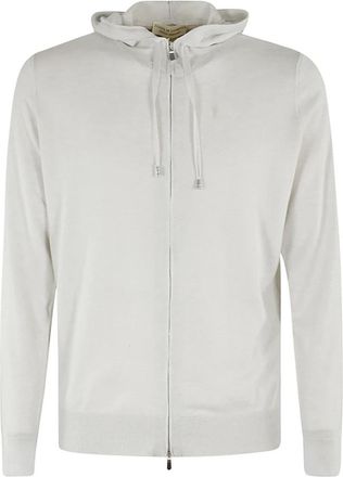 FILIPPO DE LAURENTIIS Cashmere Kapuzenpullover Mit Durchgehendem Rei&szlig;verschluss - - Sweatshirts & Hoodies - Herren - Grau - 4XL