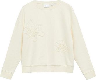 Comma Sweatshirt Sweatshirt Sweatshirt mit Blumenapplikation