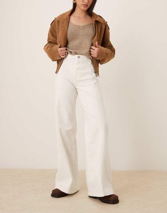 Free People Libra - Jean large - Island Lights-Blanc