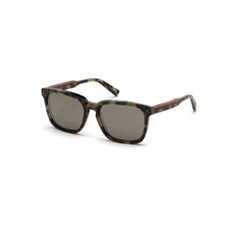 Ermenegildo Zegna Quadratische Sonnenbrille mit verspiegelten Gl&auml;sern - - Accessories - Herren - Braun - ONE SIZE