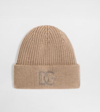 Dolce & Gabbana M&uuml;tze Aus Schurwolle Mit Logo In Rippstrick - Mann H&uuml;te Und Handschuhe Beige Tgu