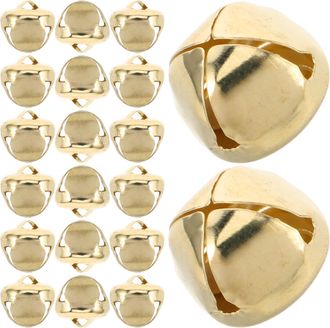 DOITOOL 200st&uuml;cke Goldene Weihnachtsgl&ouml;ckchen Glockenanh&auml;nger Christbaumglocken Vintage Weihnachtsgl&ouml;ckchen Bastelglocken Klarem Klang Gl&ouml;ckchen zum Basteln G
