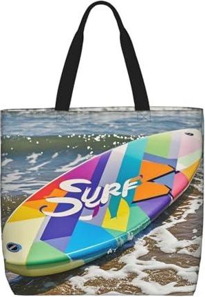 Generic Planche De Surf Sac Fourre Tout Pliable Tote Bag R&eacute;utilisable Sac Fourre-Tout Pour Travail Quotidienne Gym