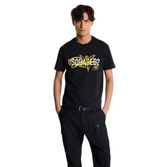 Dsquared2 Logo Print T-Shirt - - Tops - Herren - Schwarzk - L