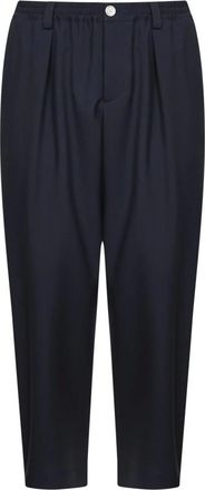 Marni Homme, Pantalons, Bleu, Taille: XS Pantalon Cropped en Laine Tropicale