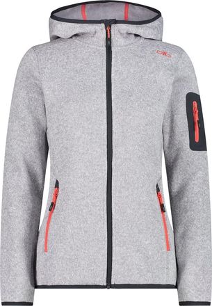 F.lli Campagnolo Damen Zip Hoodie Jacke, Argento-Campari, 40, Grau